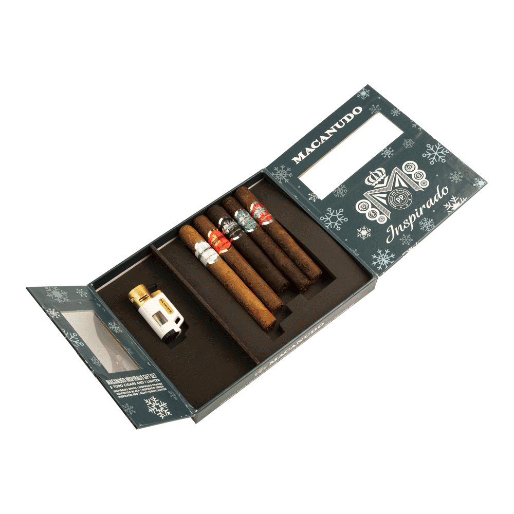 Macanudo Inspirado Holiday 5ct + Lighter Gift Set | Cigars.com