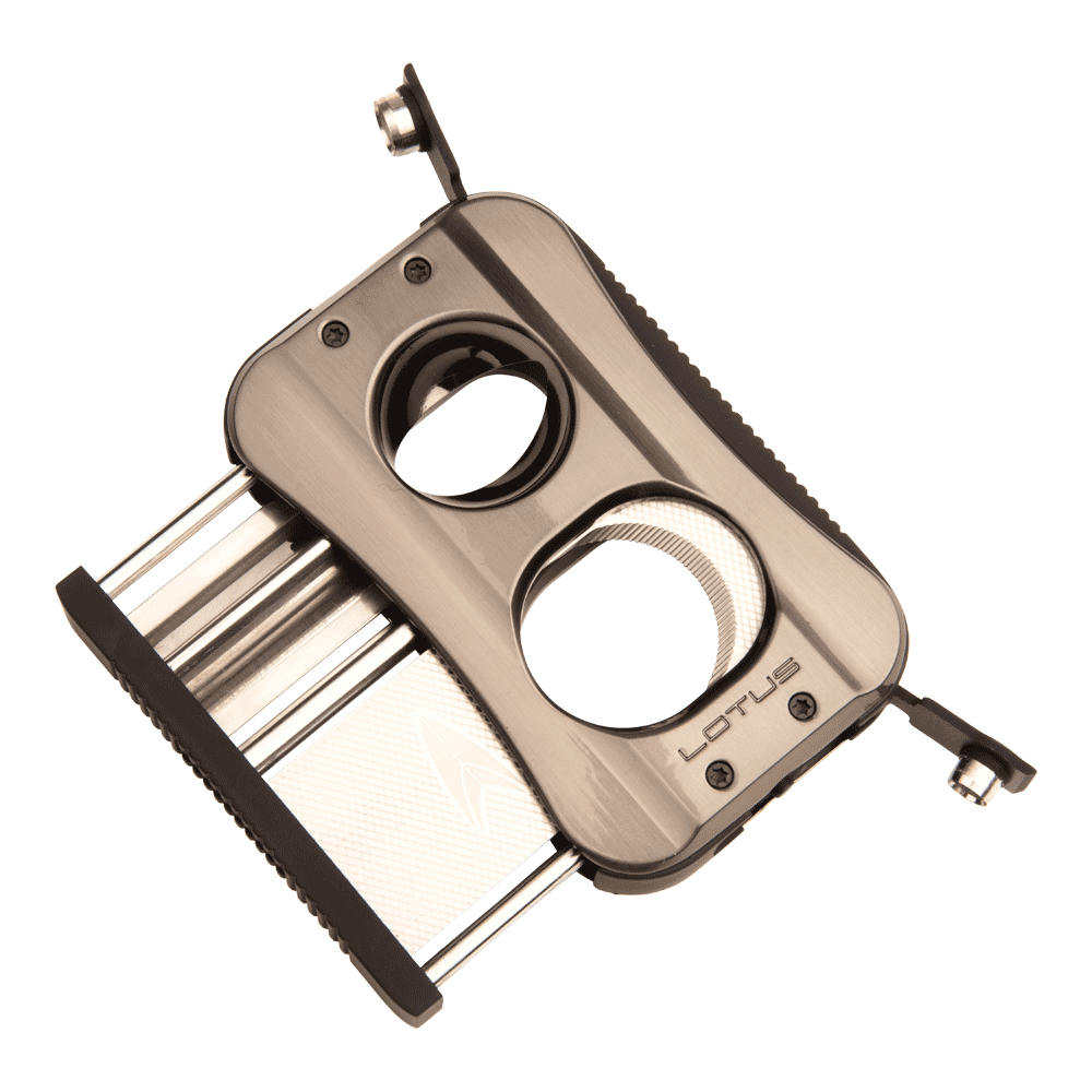 Lotus Cigar Cutters Omni Twin Cutter Gunmetal | Cigars.com