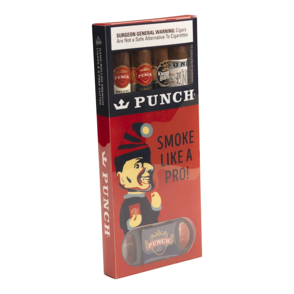 Cigar Samplers Punch 4Pk + Cutter | Cigars.com